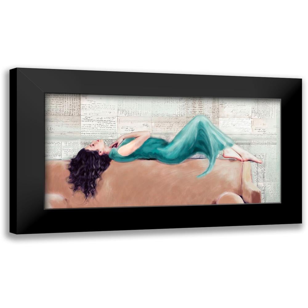 Haal, Van 24x14 Black Modern Framed Museum Art Print Titled - Reclined ...