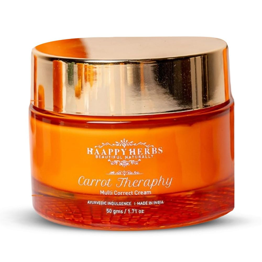 Haappy Herbs Carrot Theraphy MultiCorrect Cream 16H Hydration Wrinkle ...