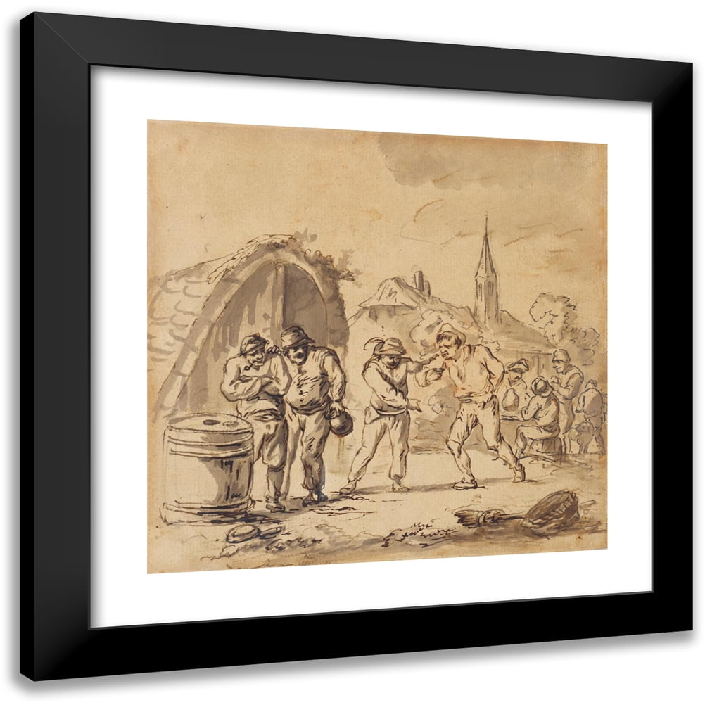 Haarlem School 15x15 Black Modern Framed Museum Art Print Titled - A ...