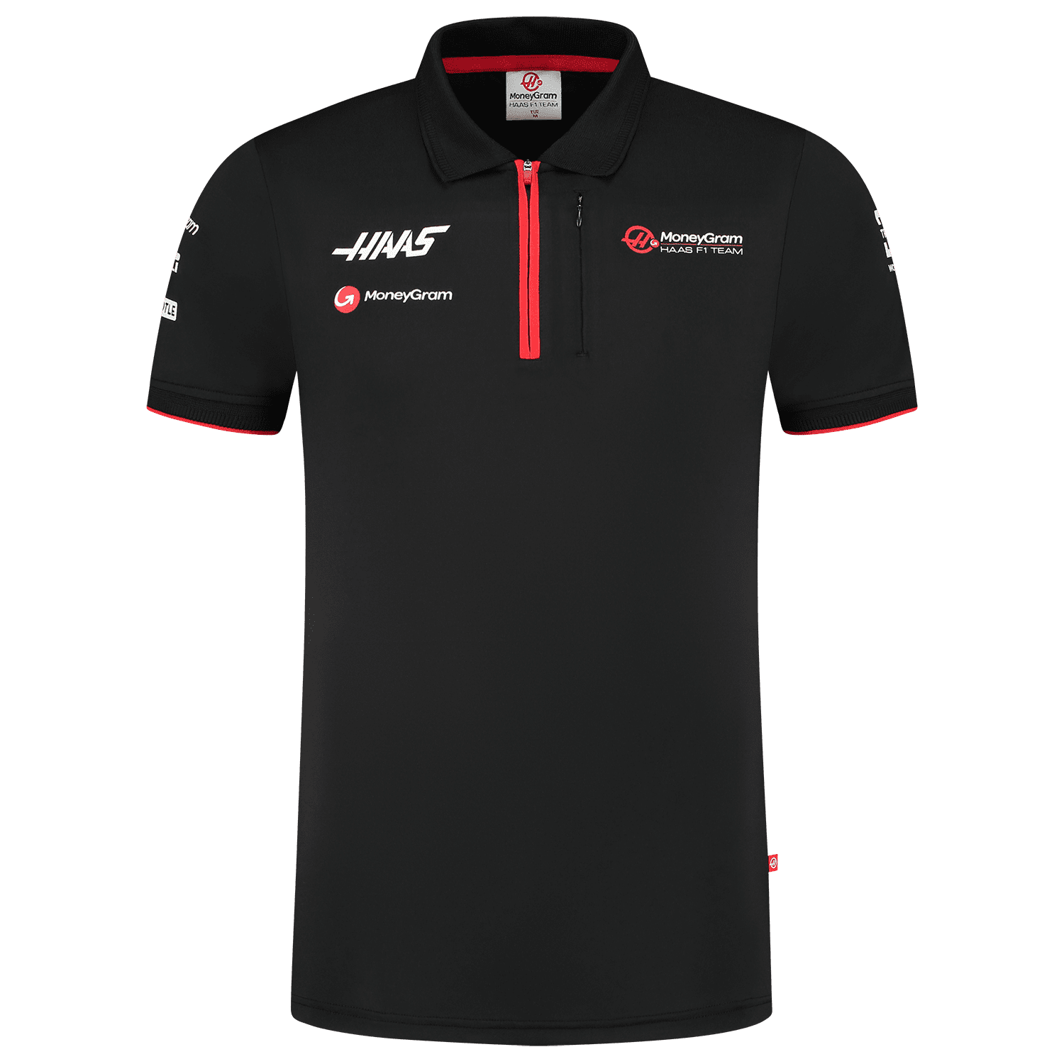 Haas Racing F1 Men's Team Fitted Polo Shirt - Black - Walmart.com