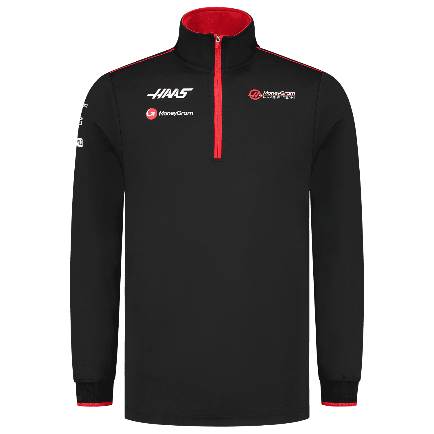 Haas Racing F1 Team Fitted 1/4 Zip Sweater - Black - Walmart.com