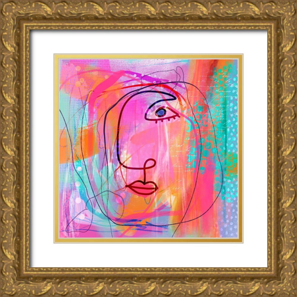 Haase, Andrea 12x12 Gold Ornate Wood Framed with Double Matting Museum ...