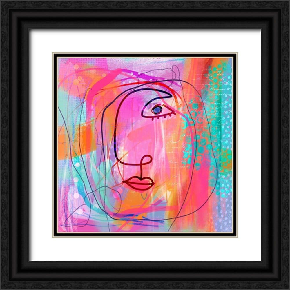 Haase, Andrea 26x26 Black Ornate Wood Framed with Double Matting Museum ...