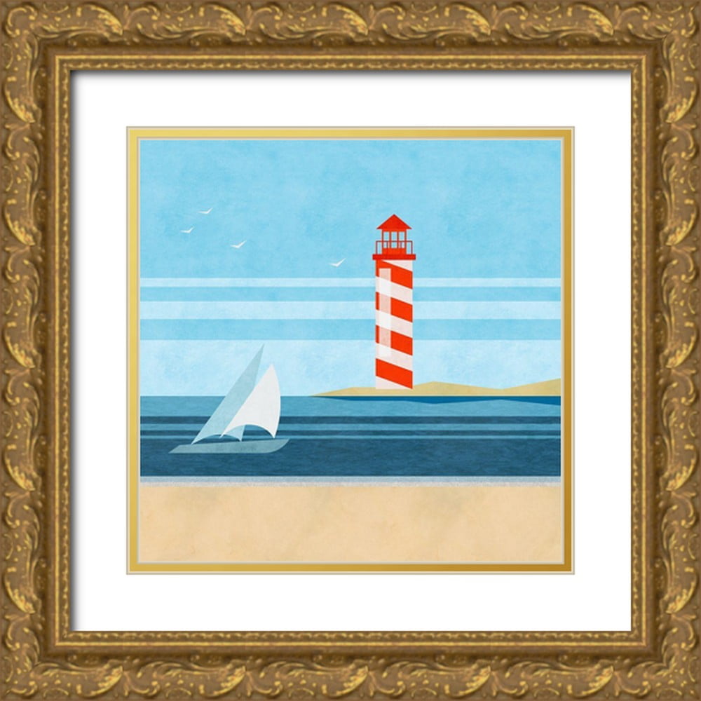 Haase, Andrea 26x26 Gold Ornate Wood Framed with Double Matting Museum ...