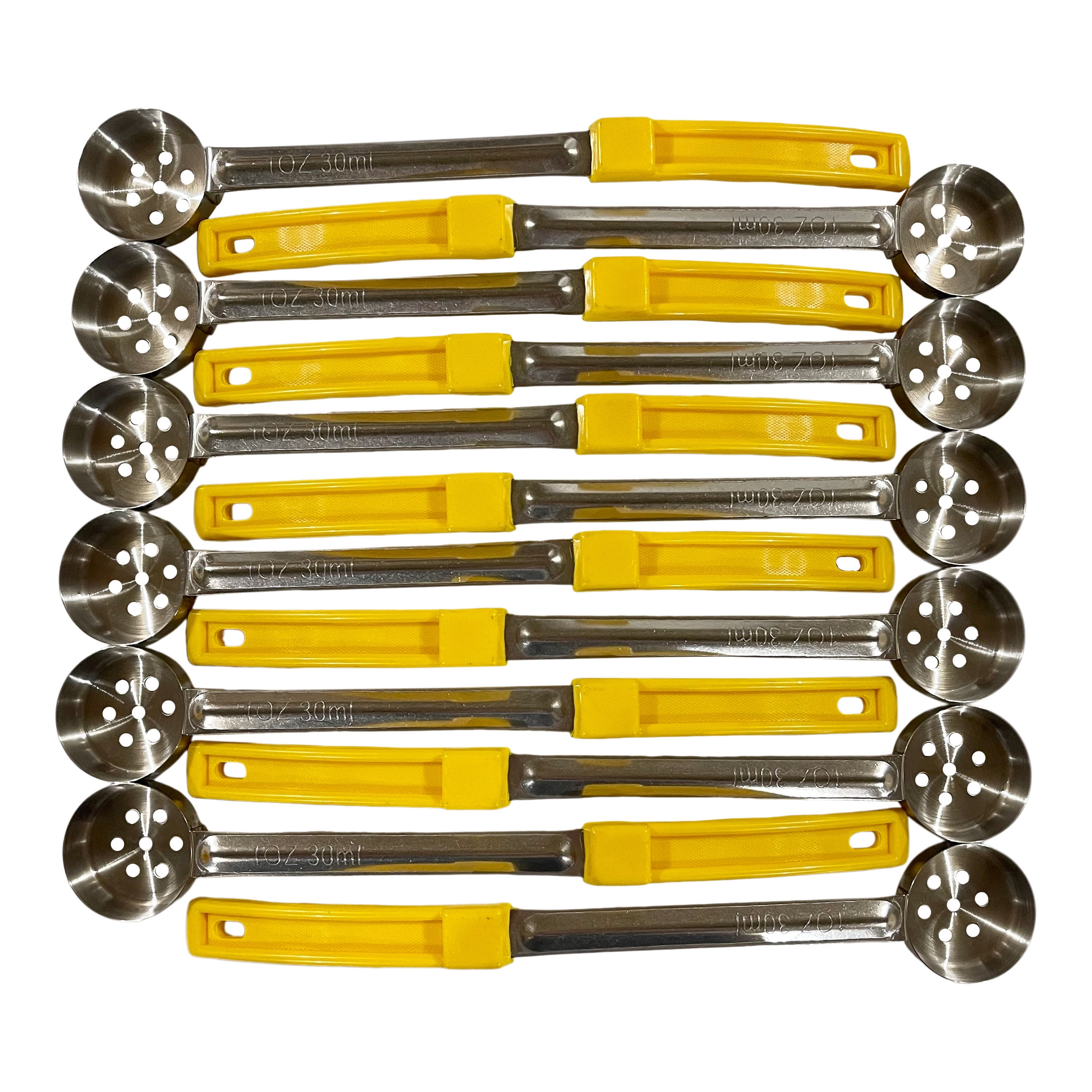 Habanerofire 1 Ounce Portion Control Serving Spoons Slotted Metal Ladle ...