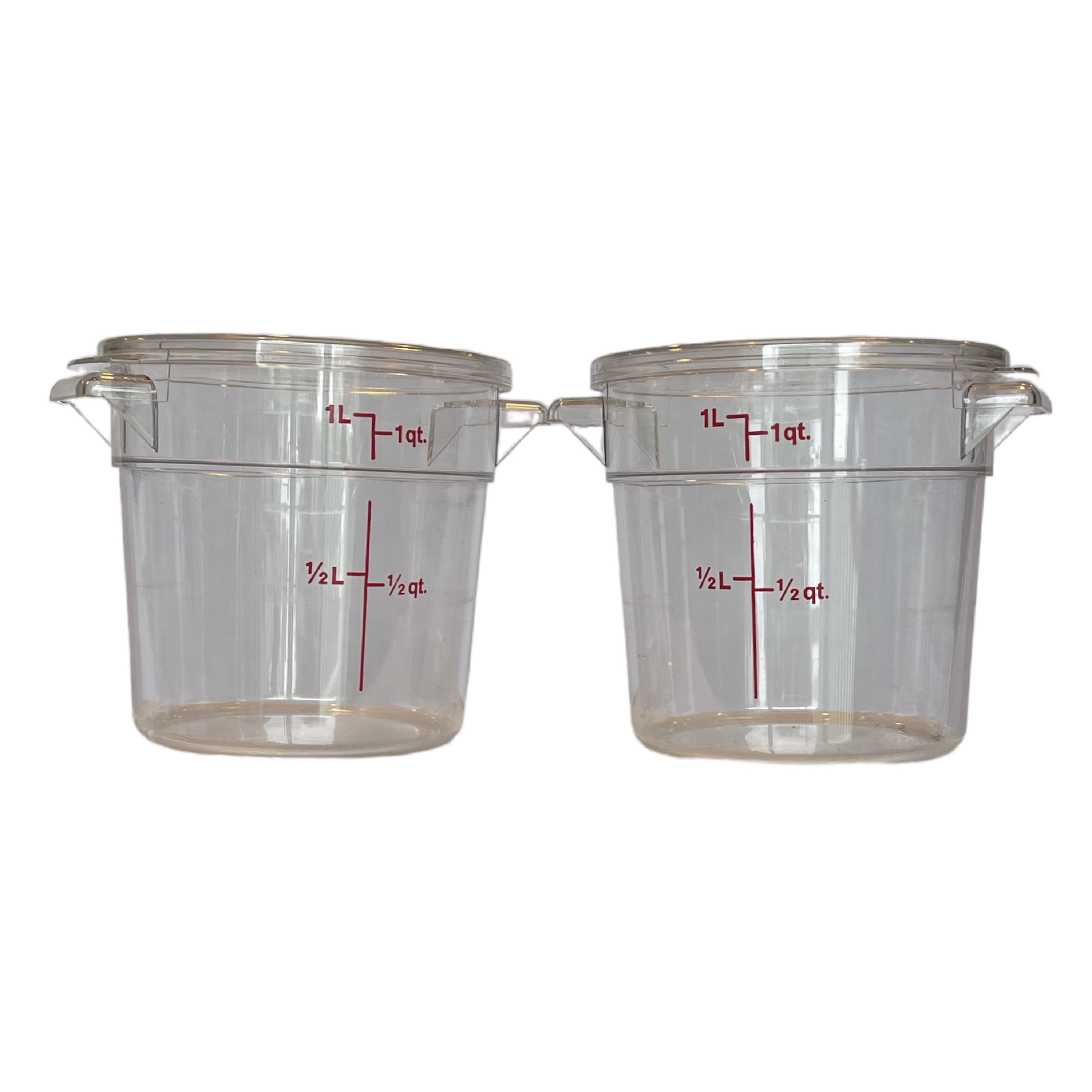 Habanerofire 1 Quart Cambro Food Storage Container, 2 Pack with Lids ...
