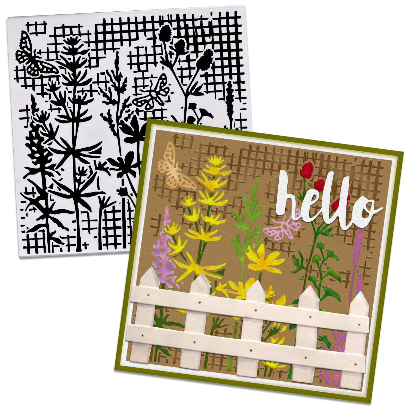 Habbiful Spring Plant Embossing Folders for Card Making, 3D Textured ...