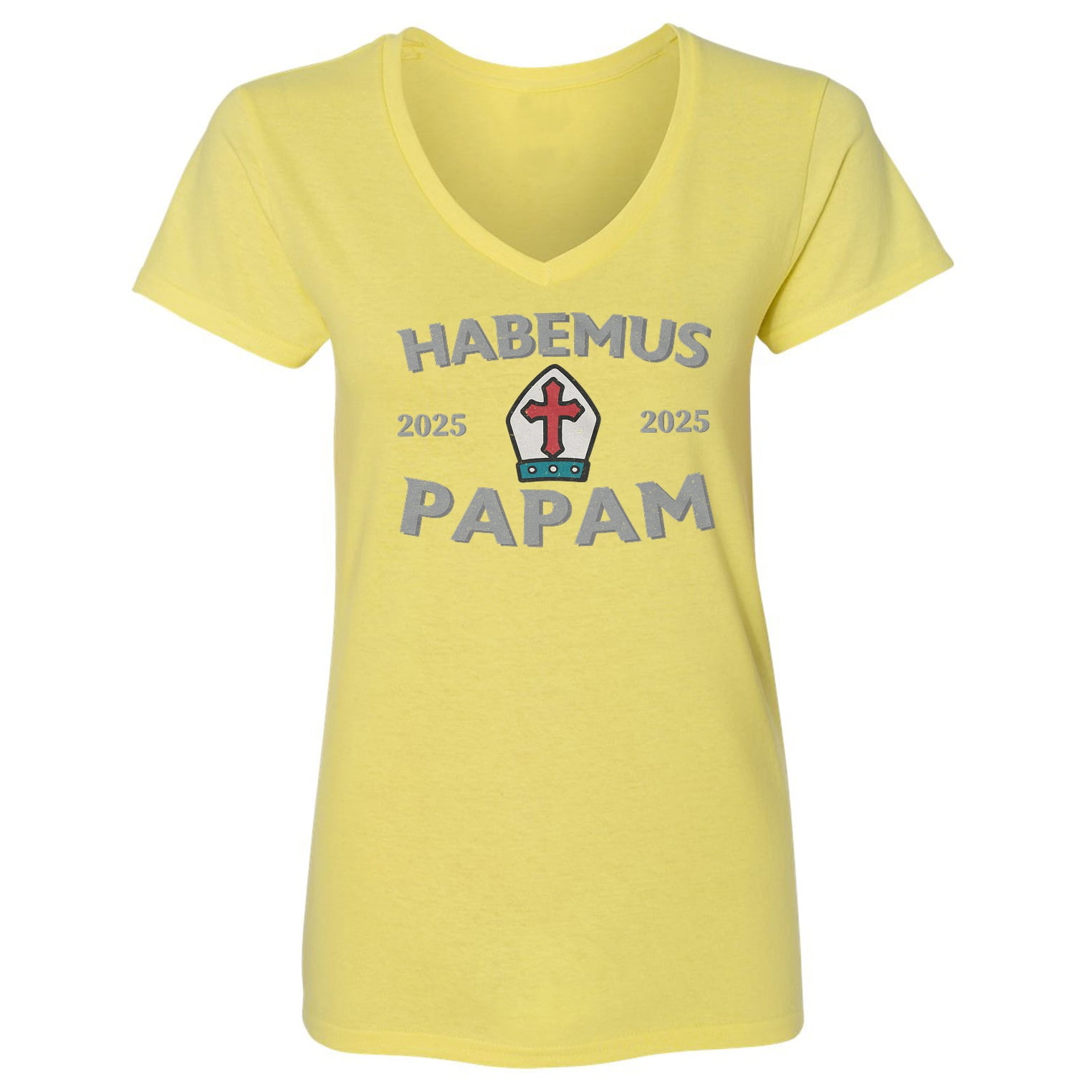 Habemus Papam 2025 - Pope Leo XIV Catholic Church Ladies' V-Neck Tshirt ...