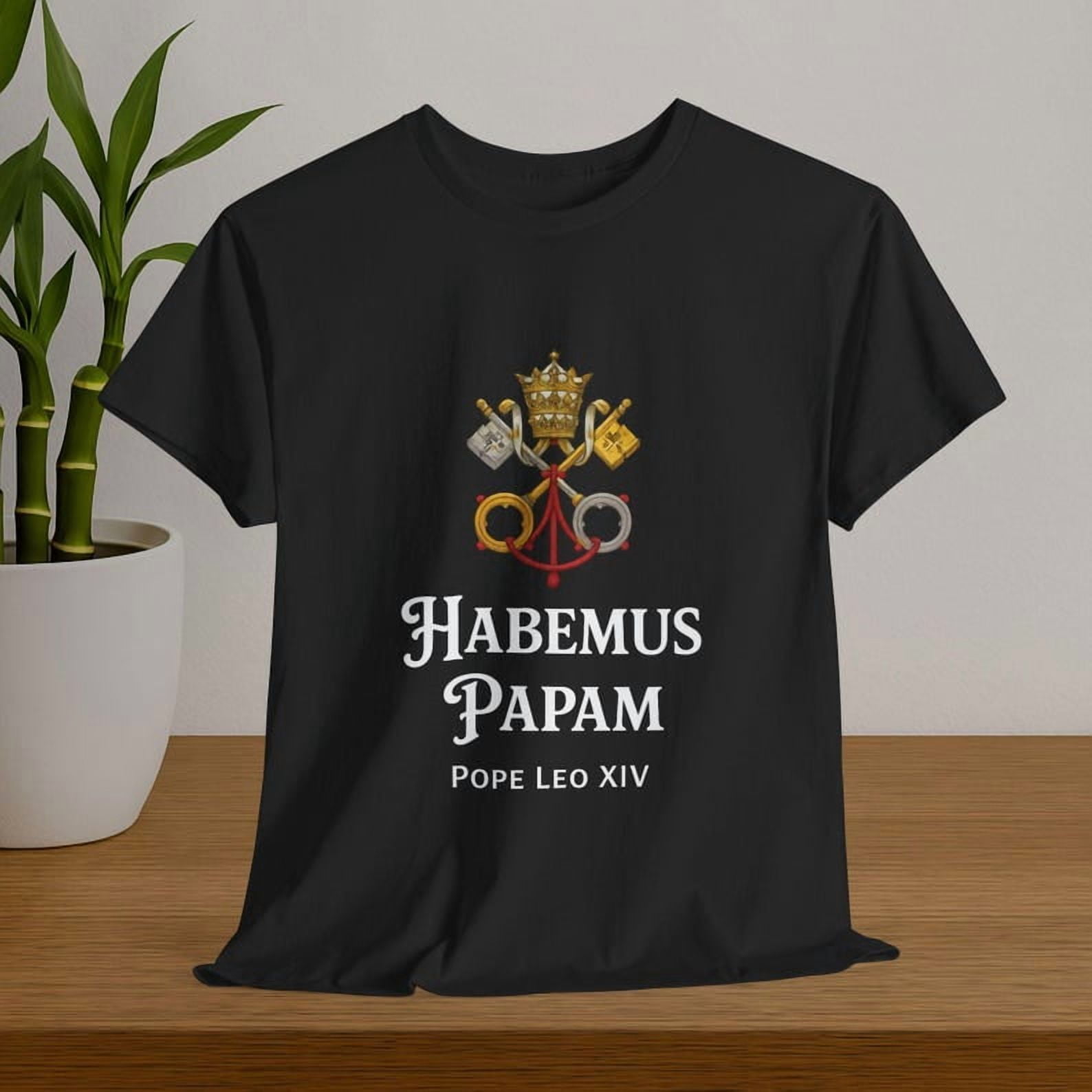Habemus Papam Shirt, Pope Leo XIV Election Tee, Vatican Keys Emblem ...