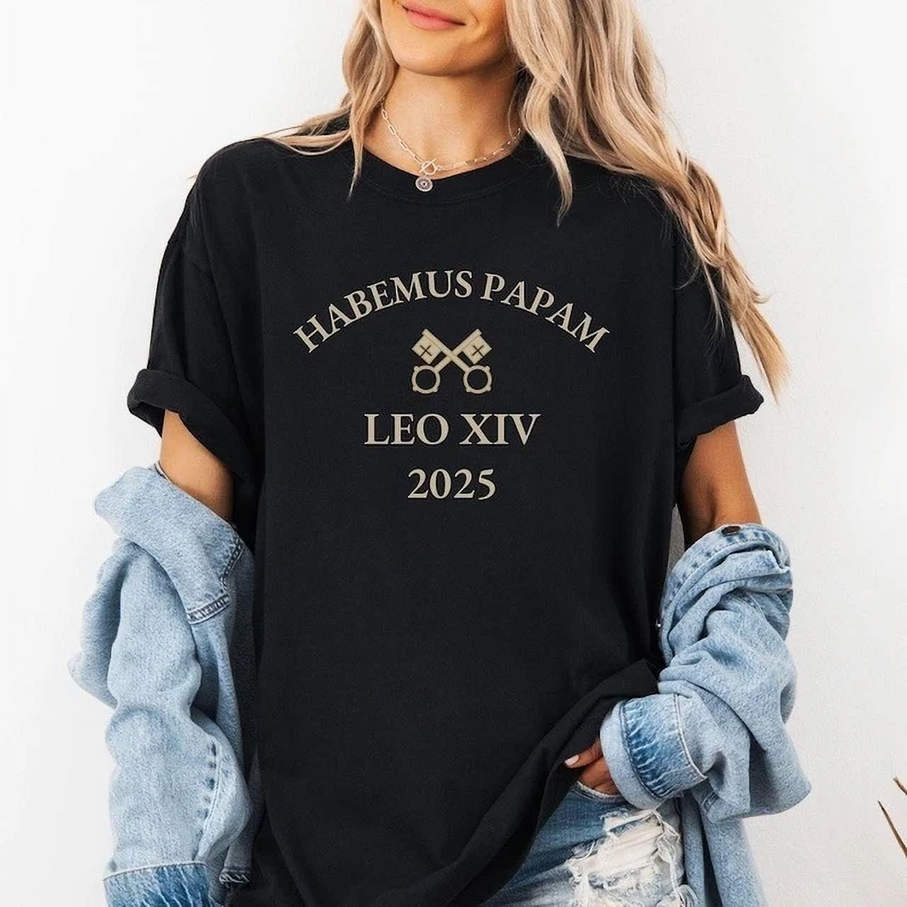 Habemus Papam T-Shirt Pope Leo Xiv 2025 Catholic Tee Papal Announcement ...