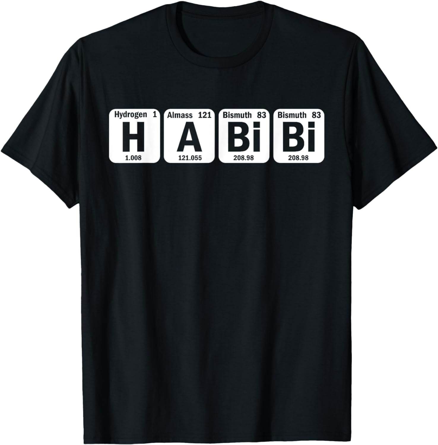 Habibi Arabic Lebanese Word Periodic Table T-Shirt - Walmart.com