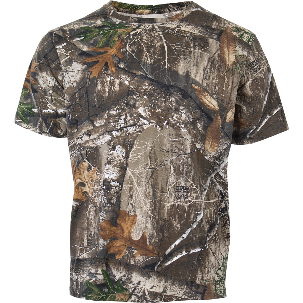 Habit Men's Bear Cave Camo Hunting T-Shirt Short Sleeve - Realtree Edge ...