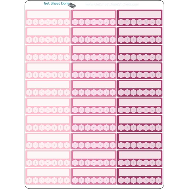 Habit Functional Box Planner Stickers/ DIY Calendar Stickers / Write In ...