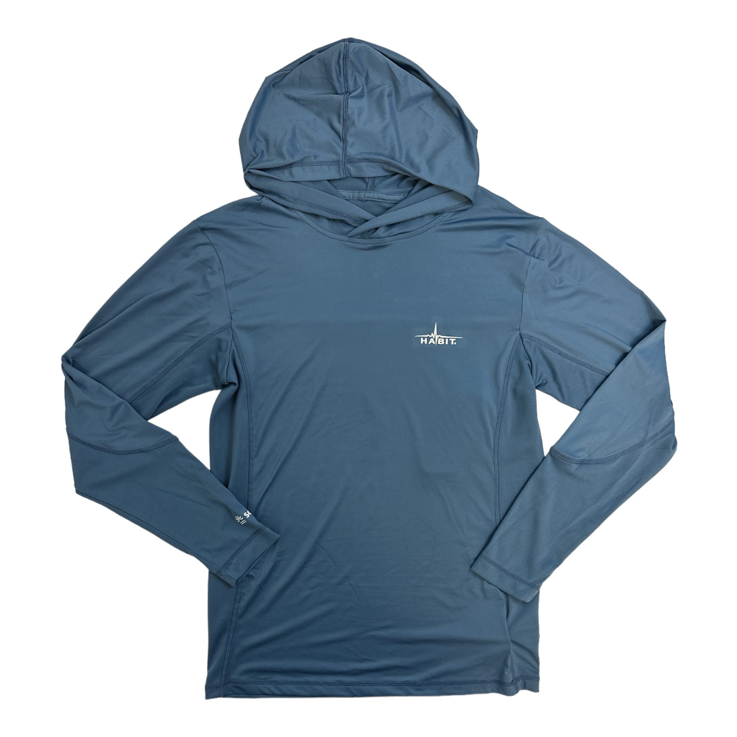 Habit Outdoors Men's Hooded Performance Layer Shirt, Moonlight Blue, M, Moisture Wicking ...