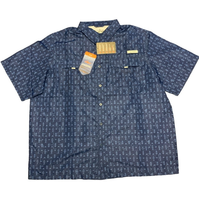 Habit Men's Short Sleeve Blue Springs 40+ UPF Quick Dry River Shirt ...