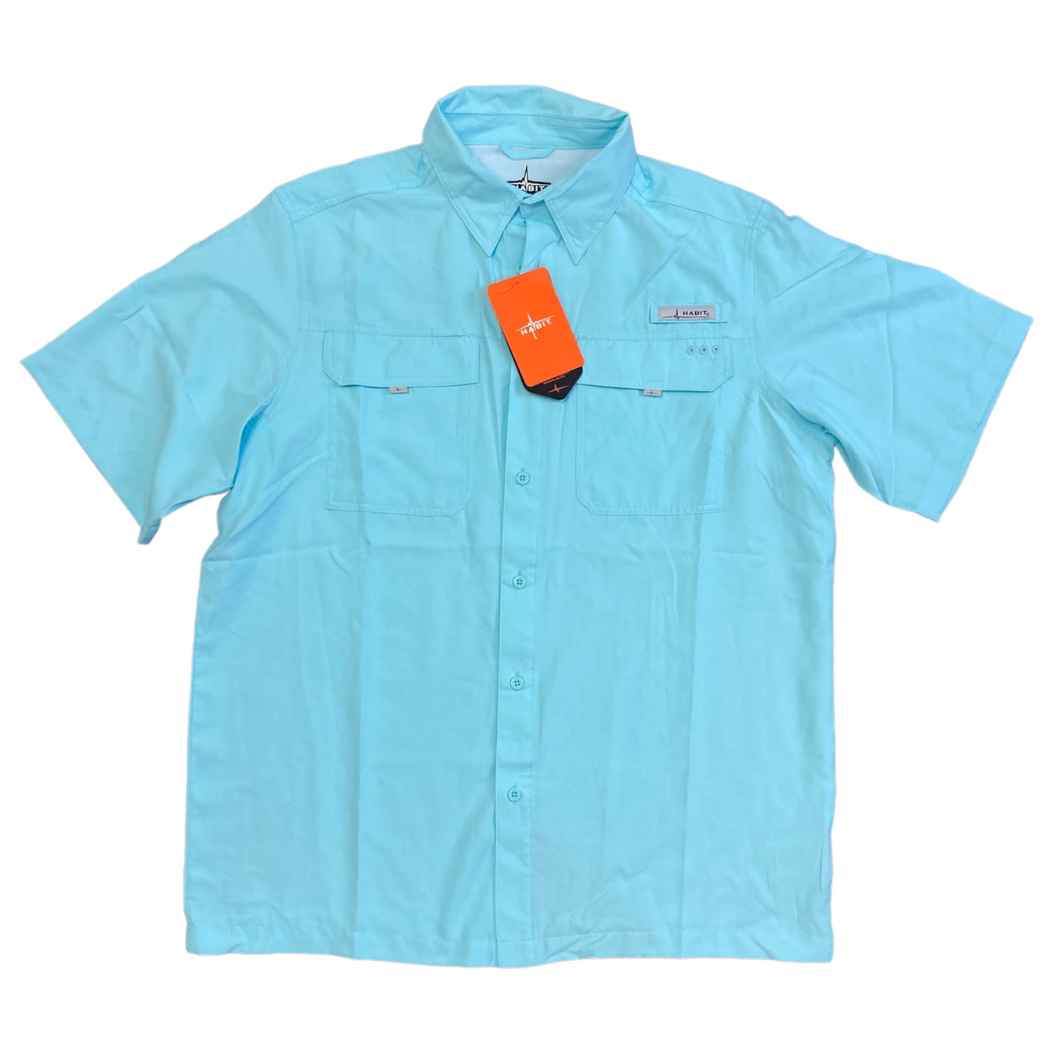 Habit Men's Short Sleeve Blue Springs 40+ UPF Quick Dry River Shirt ...