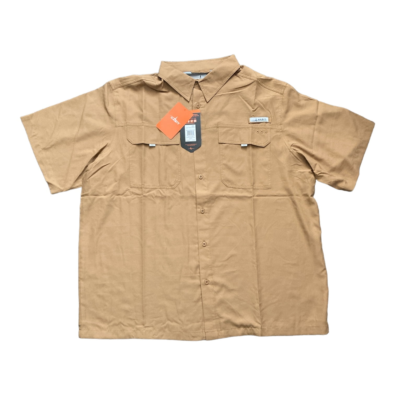 Habit Men's Short Sleeve Blue Springs 40+ UPF Quick Dry River Shirt ...