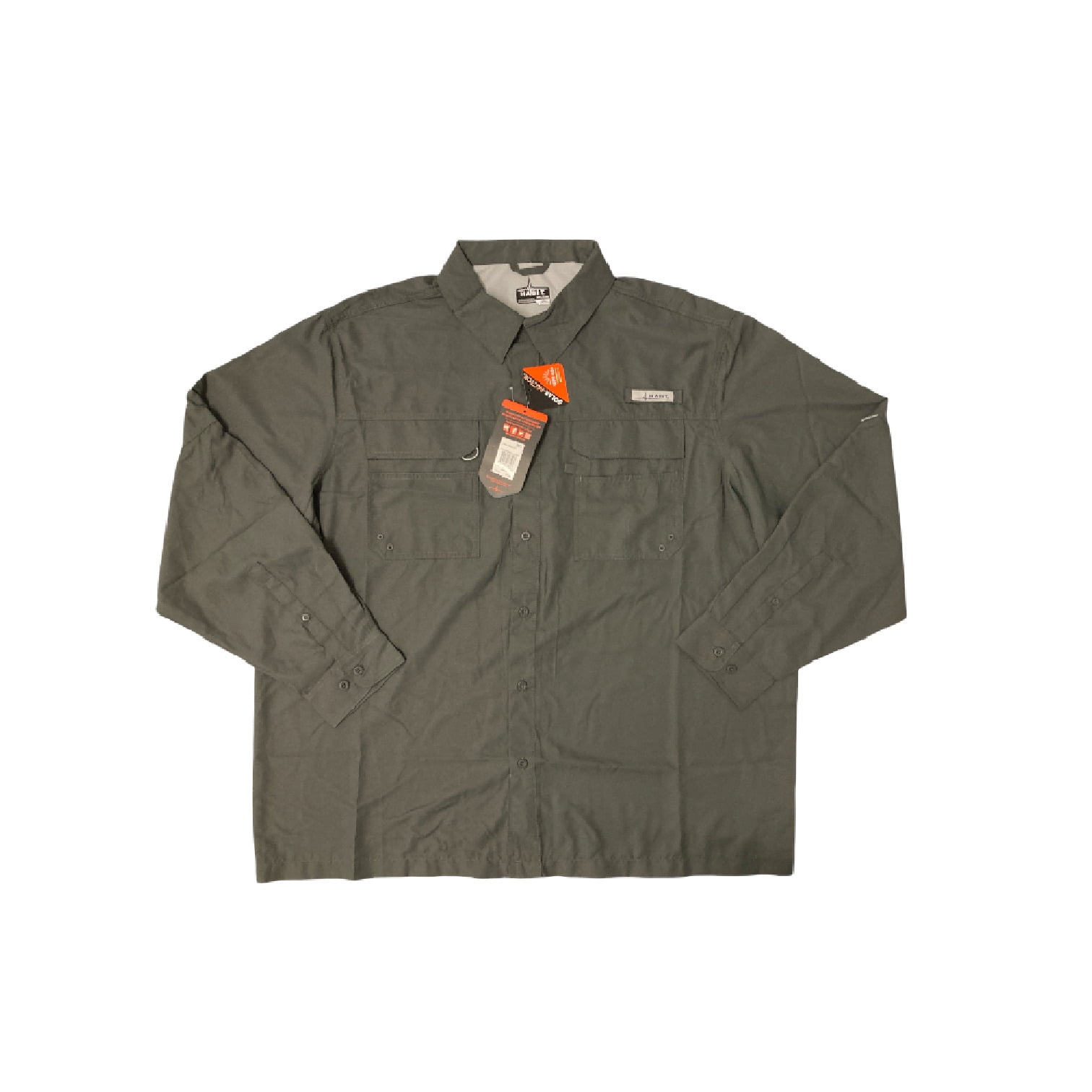 Habit Men's UPF 40 Button Down Long Sleeve Herring Lake River Fishing ...