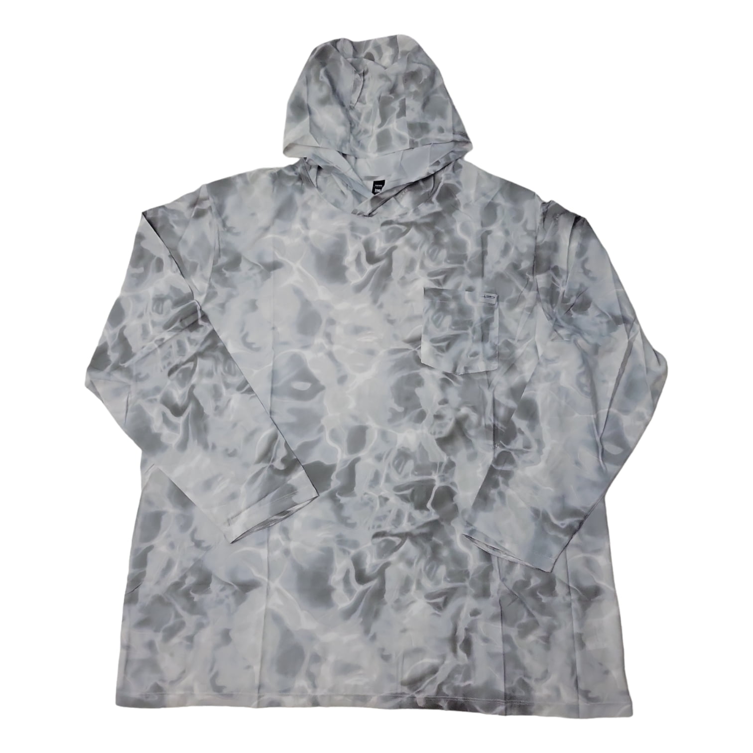 Habit Men's UPF 40+ UV Protection Moisture Wicking Hooded Performance Layer (Gray Waves, 2XL ...