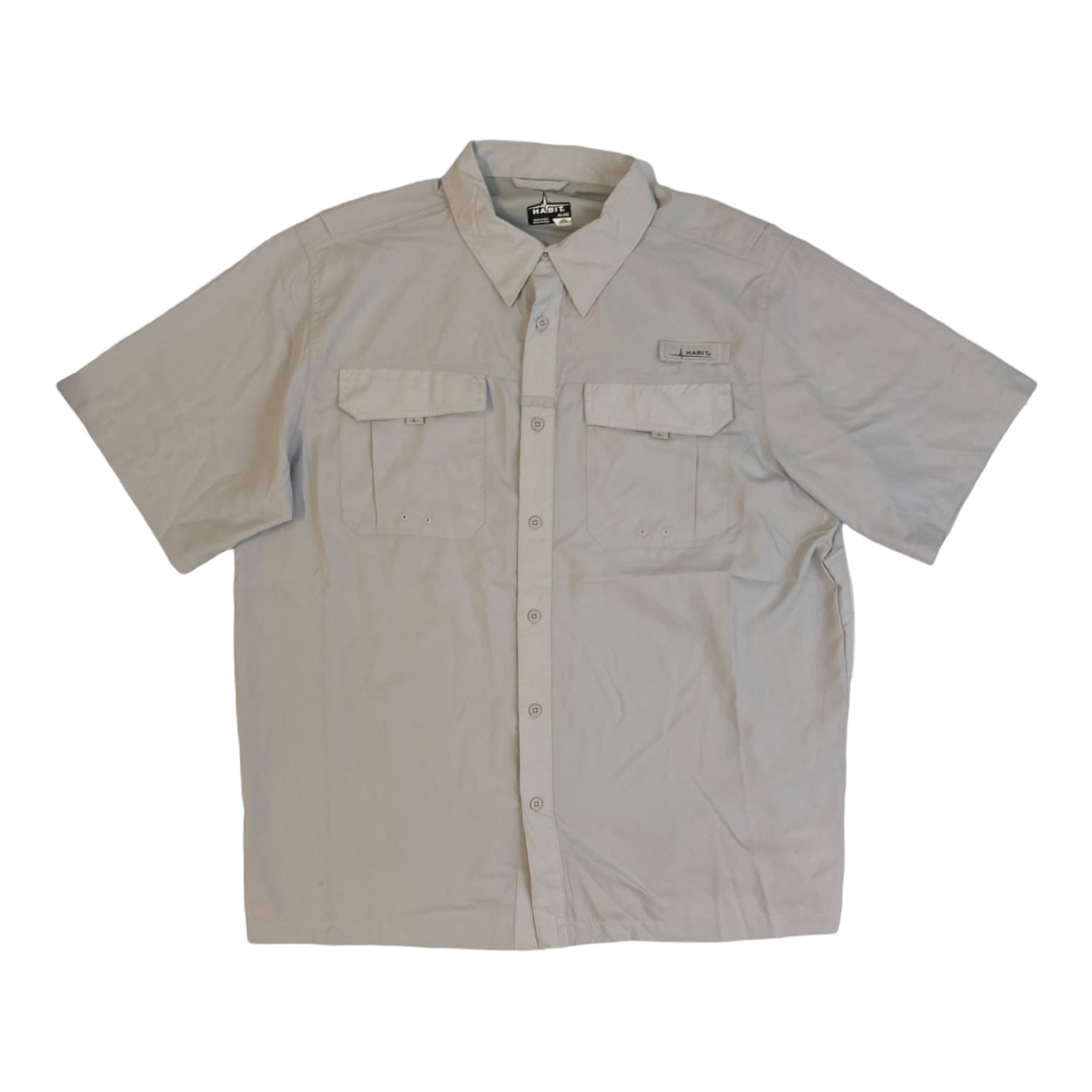Habit Men's UPF40+ Crayfish Creek Short Sleeve River Shirt (Micro Chip, S) - Walmart.com