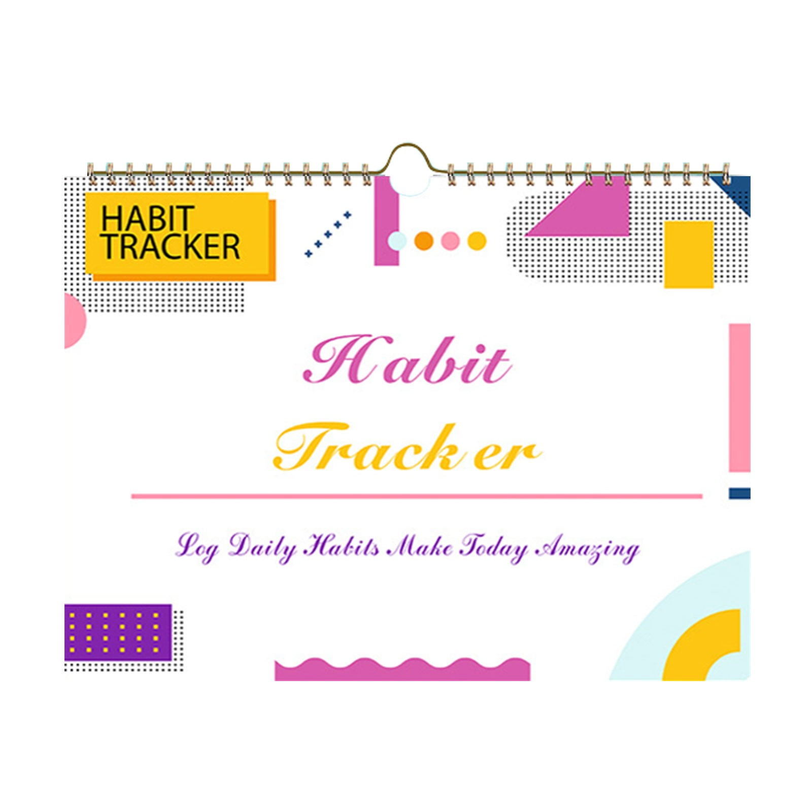 Habit Tracker Calendar No Date English Habit Self Discipline Punch Card ...