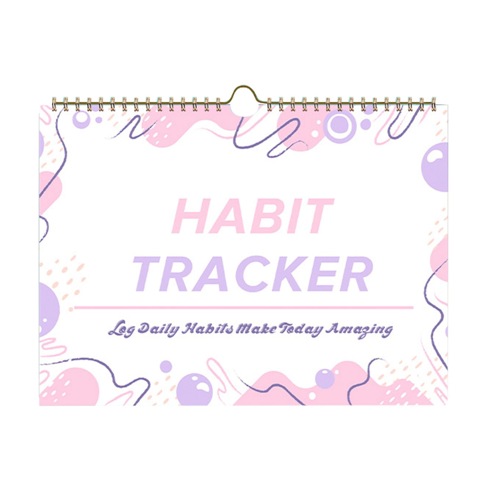 Habit Tracker Calendar No Date English Habit Self Discipline Punch Card ...