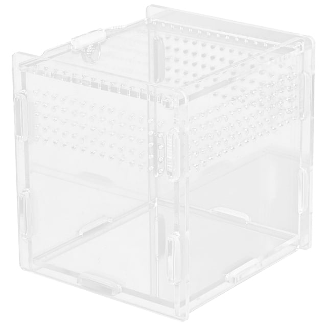 Habitat Feed Boxes Clear for Reptile Kit Snake Water Bowl Ball Bearded ...