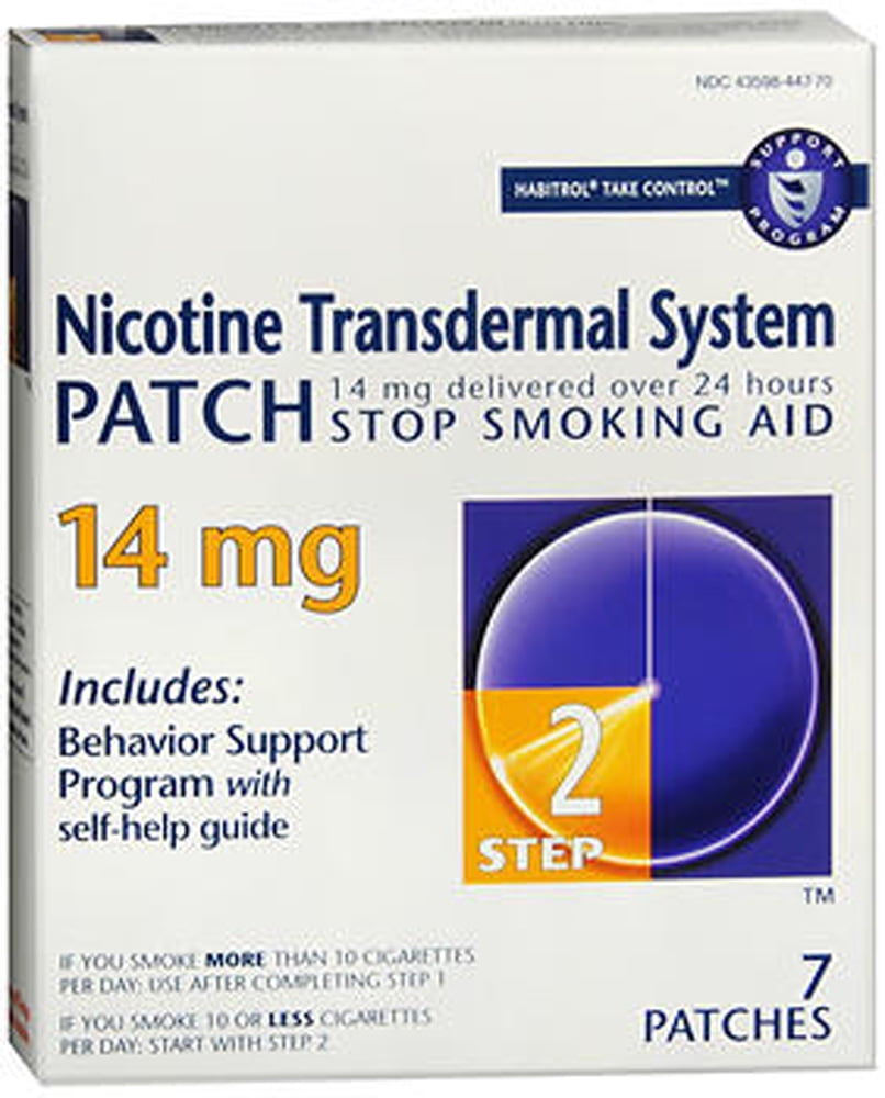 Habitrol Nicotine Transdermal System Patch 14 mg Step 2 - 7 ct ...