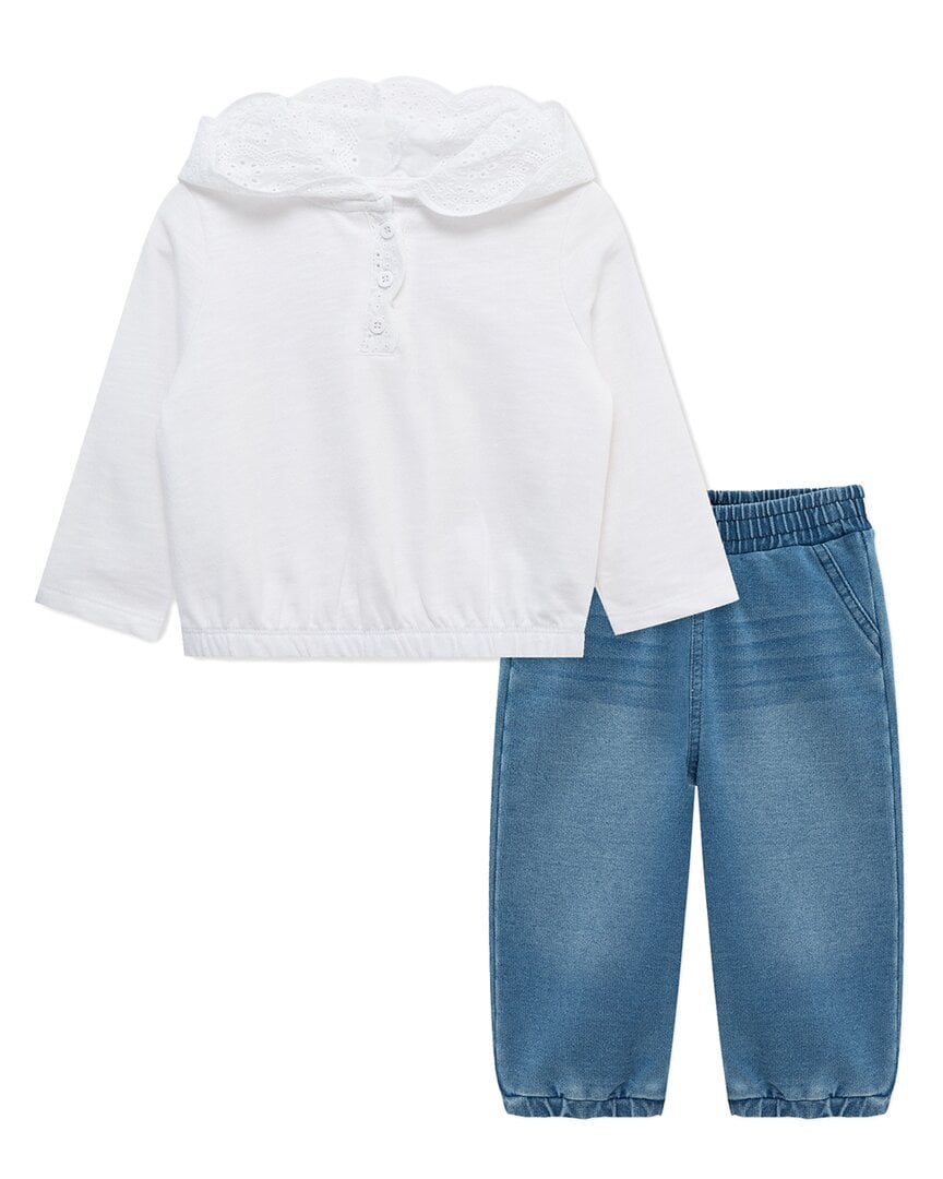 Habitual girls Eyelet Hoody Pant Set, 18M - Walmart.com