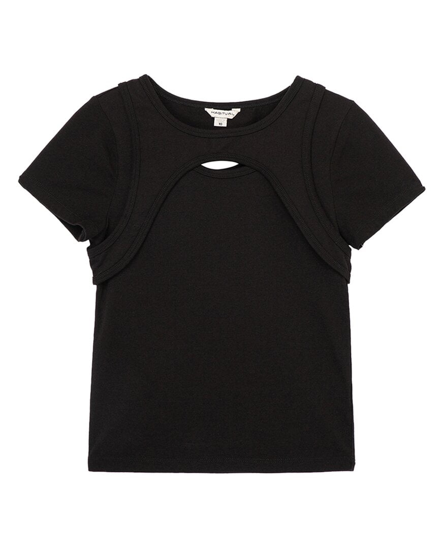 Habitual girls Knit Top, G7-8, Black - Walmart.com