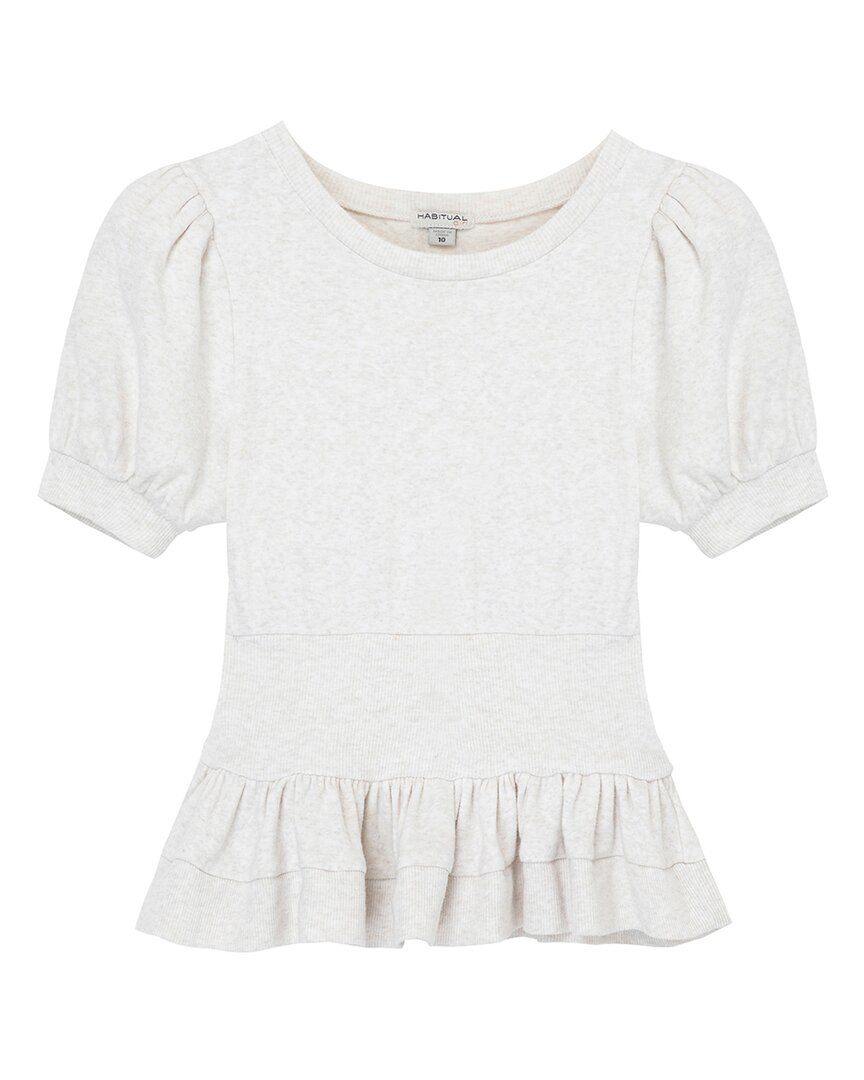 Habitual girls Ribbed Peplum Top, G7-8 - Walmart.com