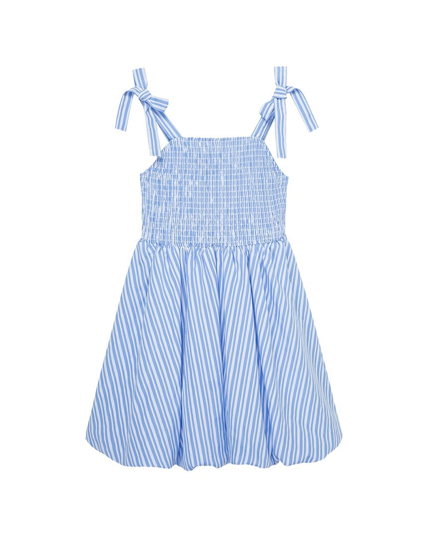 Habitual girls Smocked Bubble Dress, G2, Blue - Walmart.com