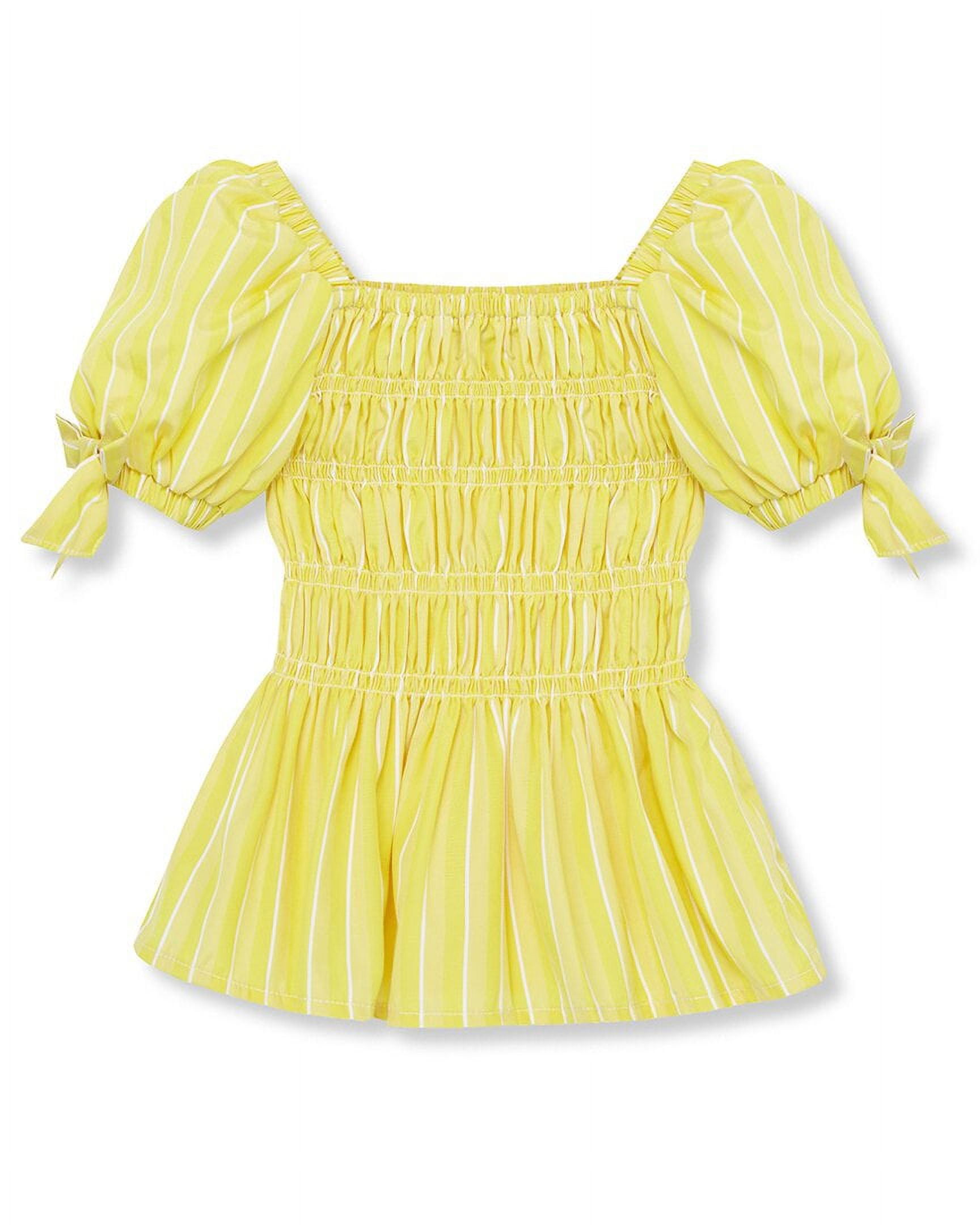 Habitual girls Stripe Smocked Top, G16 - Walmart.com