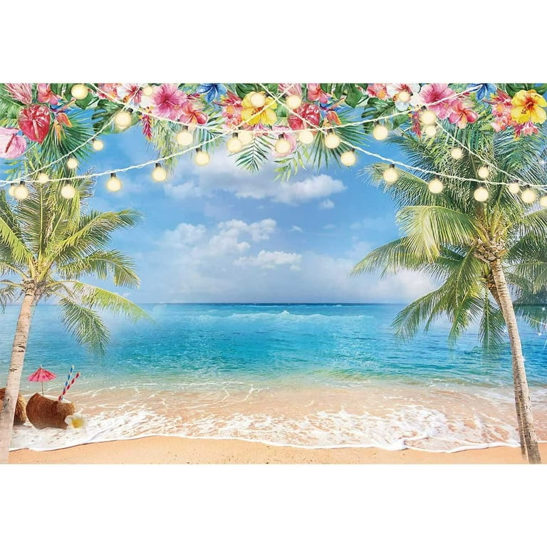 Hawaii Backdrop Summer Hawaiian Banner Aloha Luau Party Backdrop