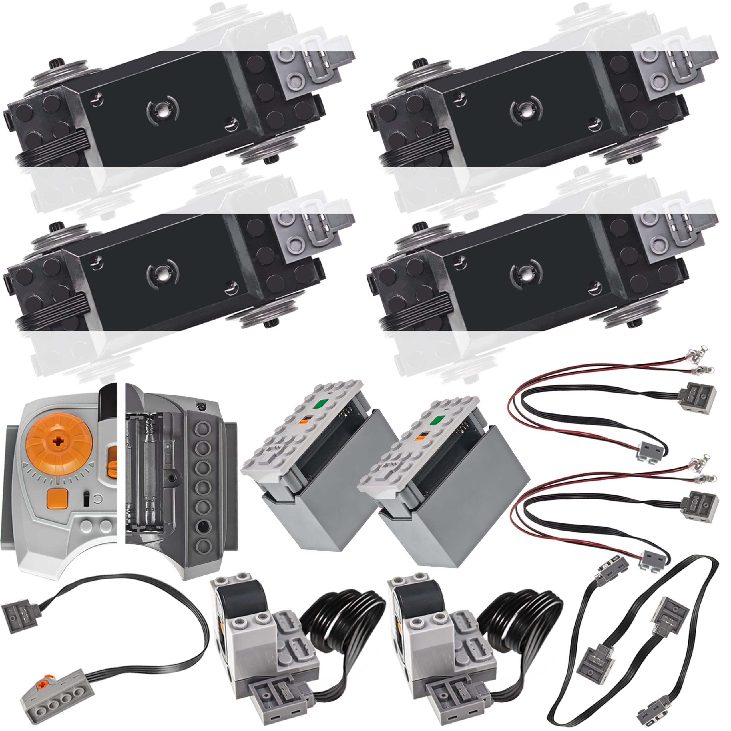 Habow 38Pcs Power-Function Technic-Parts Kit Train-Motor IR Speed ...