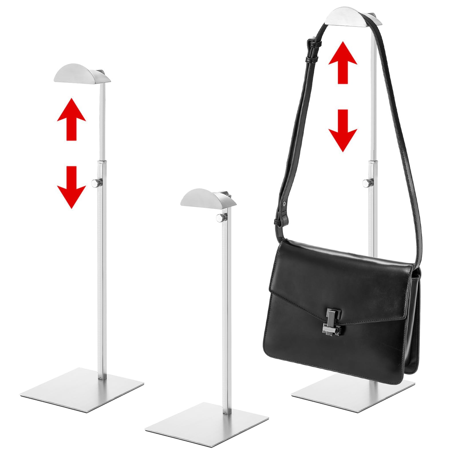 Hacaroa 3 Pack Purse HMF23 Display Stand Stainless Steel, Adjustable ...
