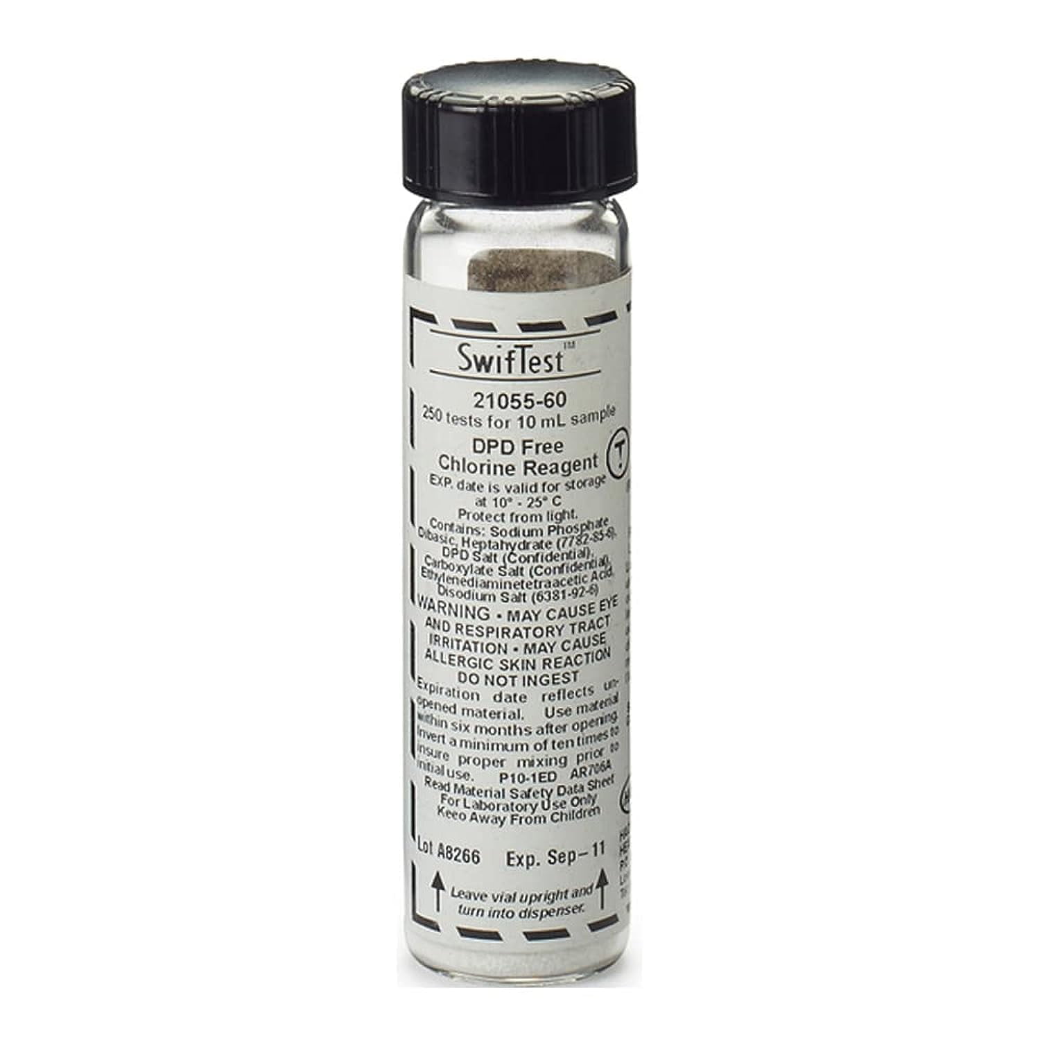 Hach 2105560 DPD Free Chlorine Reagent, SwifTest™ Dispenser Refill Vial ...