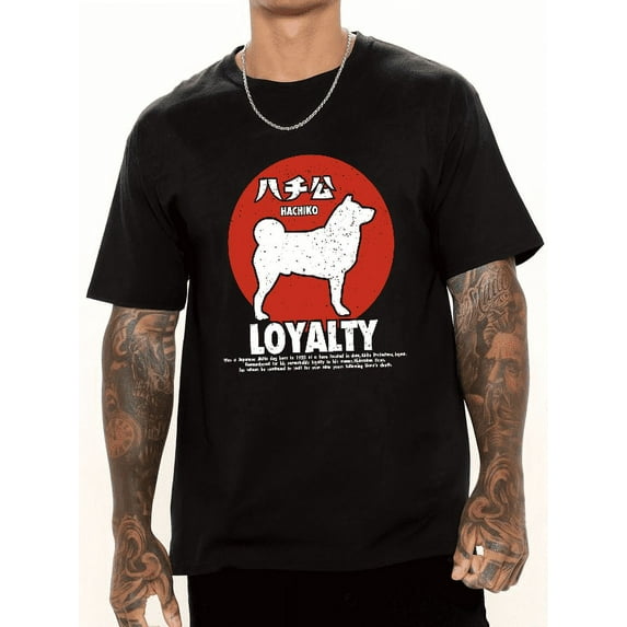 Hachiko Dog Cotton casual T-shirt - Walmart.com