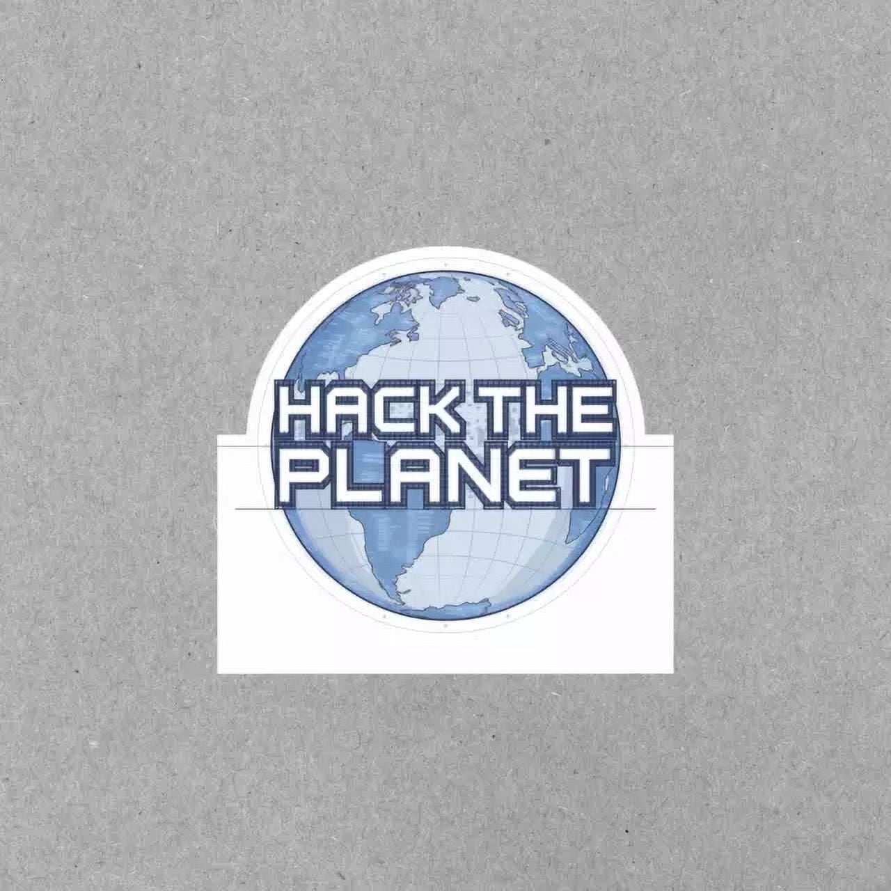 Hack The Planet Earth Globe Binary Code Hacker Sticker Decalphone Decal ...