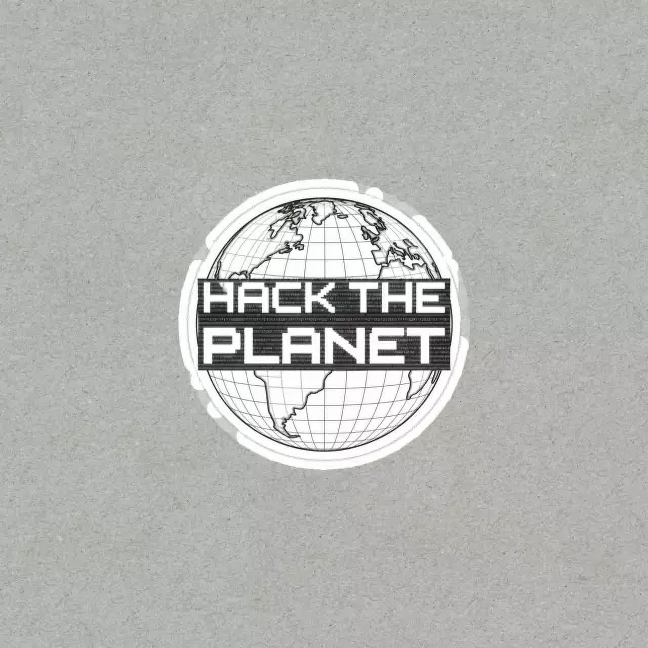 Hack The Planet Vinyl Sticker - Globe Computer Hacker Decalphone Decal Water Bottle Stickers ...