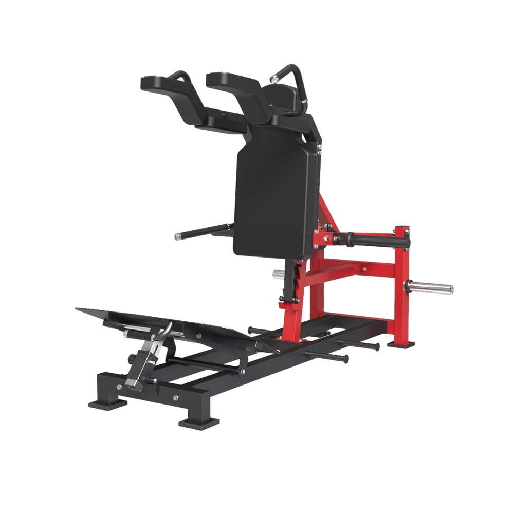 Hack Squat Machine, Plate Loaded V Squat Machine with Band Pegs, Lower ...
