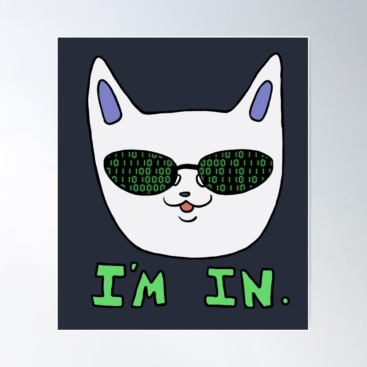 Hacker Cat Poster Wall Art, Modern Wall Decor For Living Room Bedroom ...
