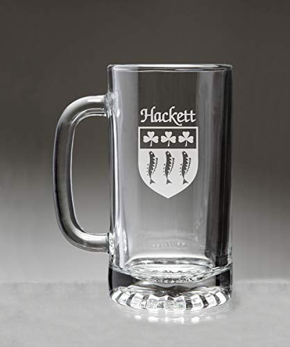 Hackett Irish Coat of Arms Glass Beer Mug (Sand Etched) - Walmart.com