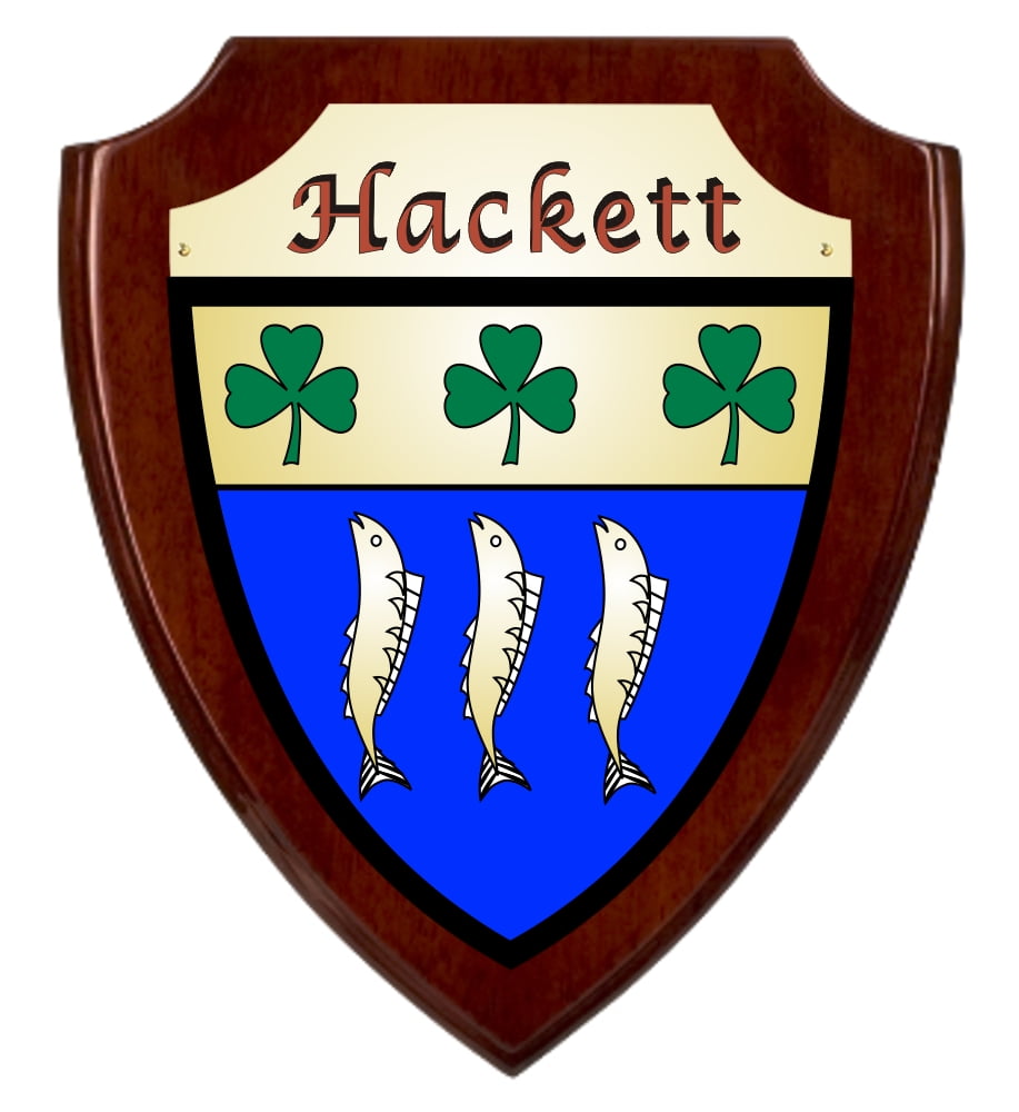 Hackett Irish Coat of Arms Shield Plaque - Rosewood Finish - Walmart.com