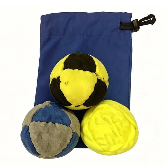 Hackey Sack, Set of 3 Colorful Handmade Fabric Kick Balls, Dirtbag ...