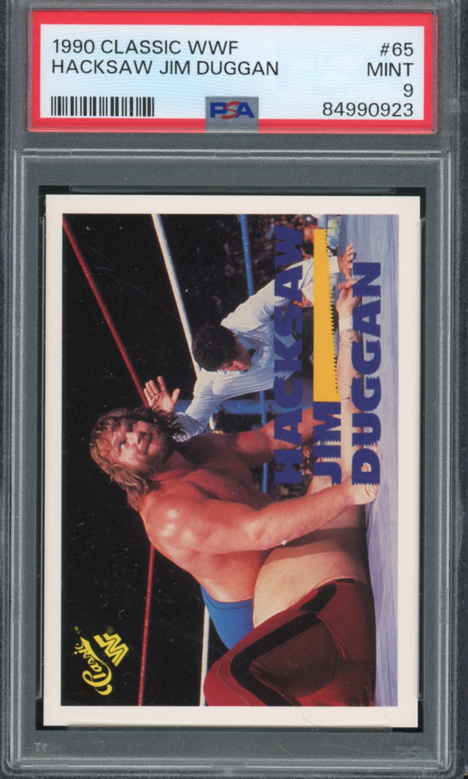 Hacksaw Jim Duggan Card 1990 Classic WWF #65 PSA 9 - Walmart.com
