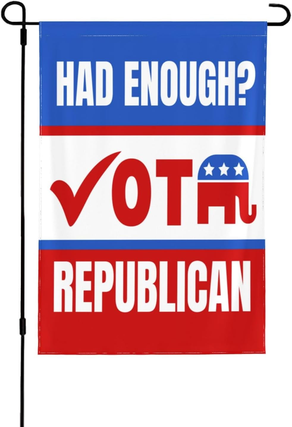 Had Enough Vote T-rump Flag Vote Republican 2024 Election 12x18 Garden ...