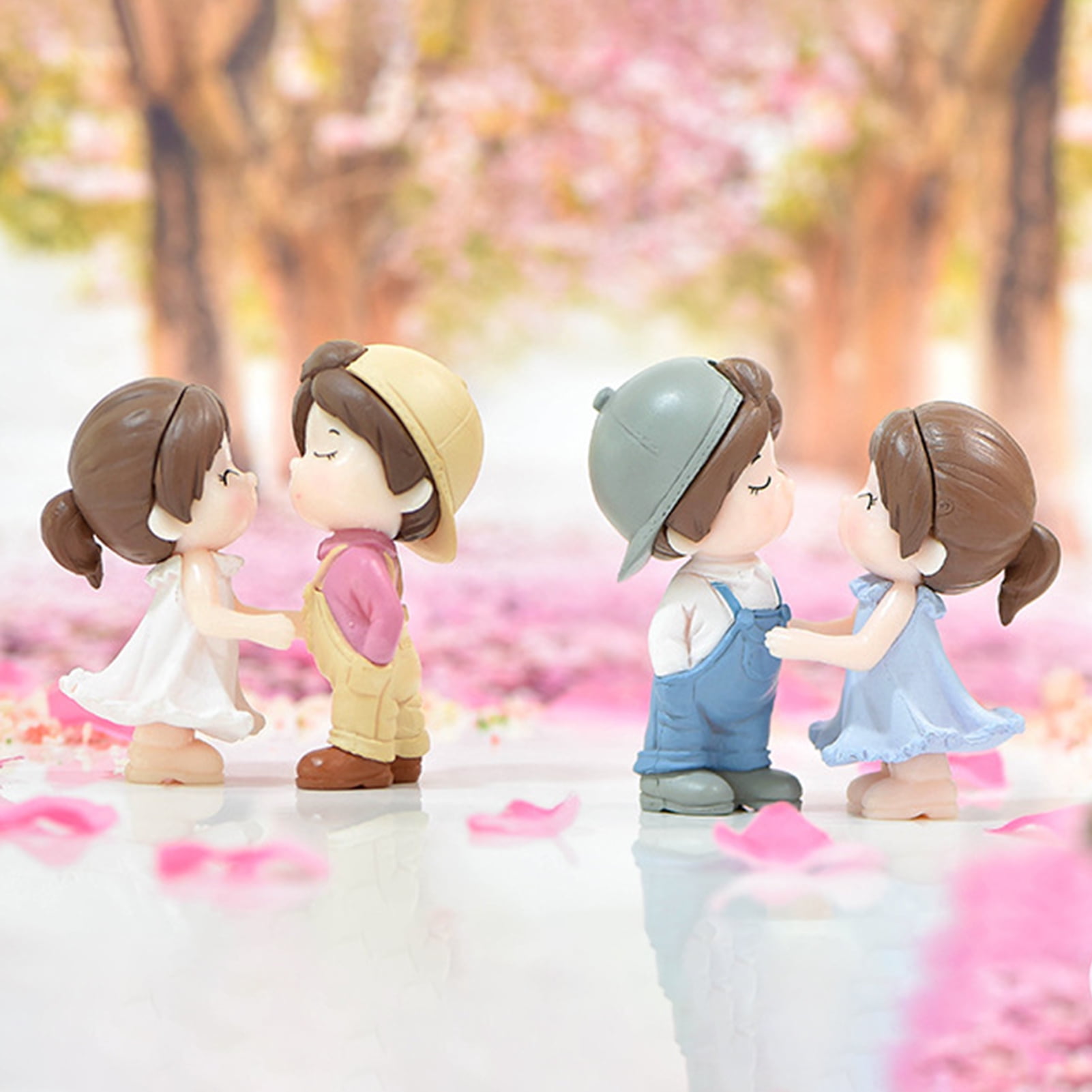 Hadanceo 2Pcs/Set Couple Figurines Decorative Dancing Posture Miniature ...