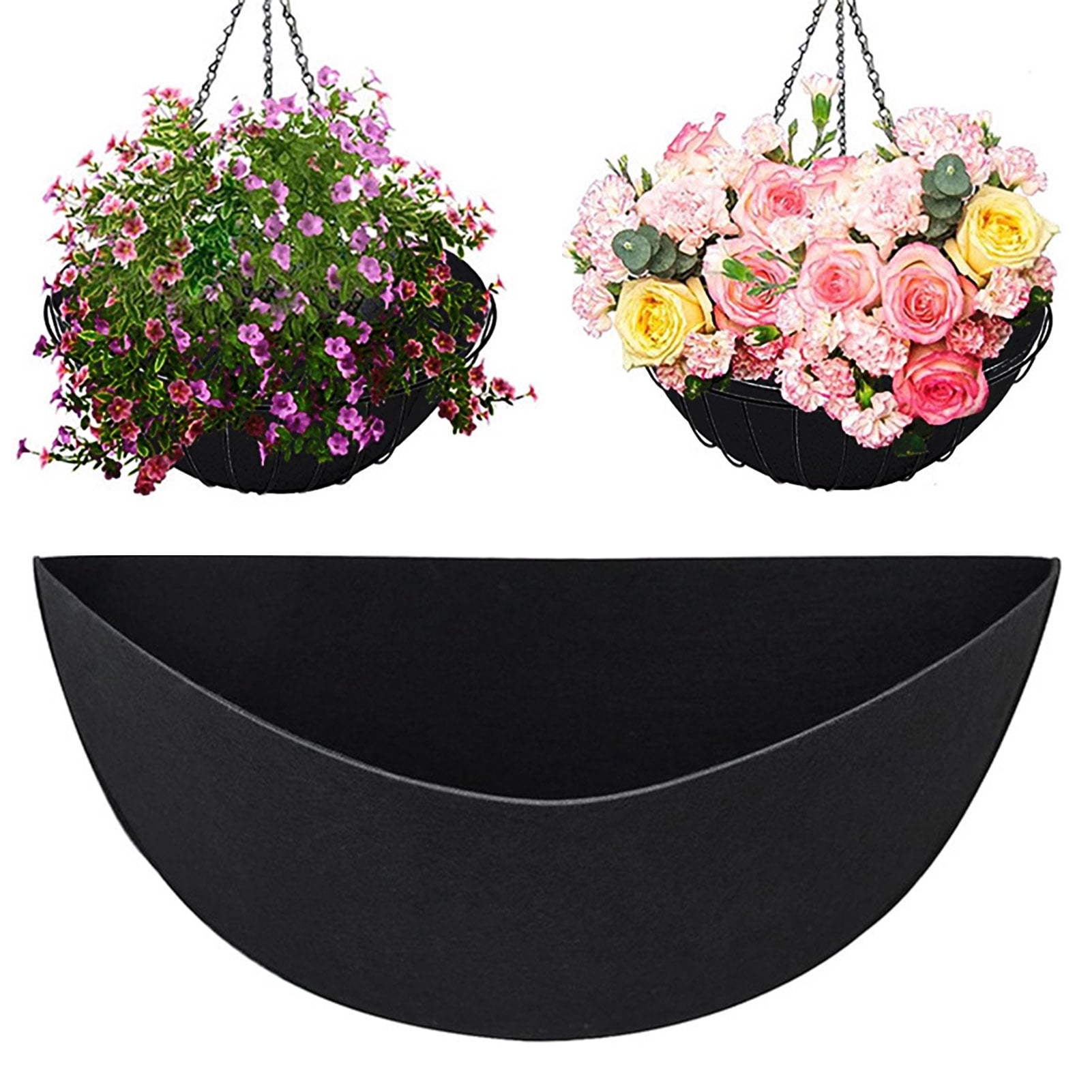 Hadanceo 3Pcs Half Round Felt Planter Liners Reusable Flower Basket ...