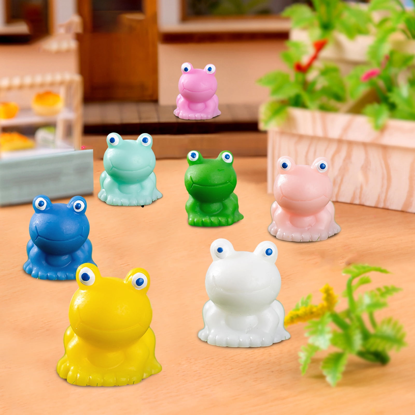 Hadanceo 50Pcs Mini Cartoon Frog Figurines Cute Gardening Decoration ...